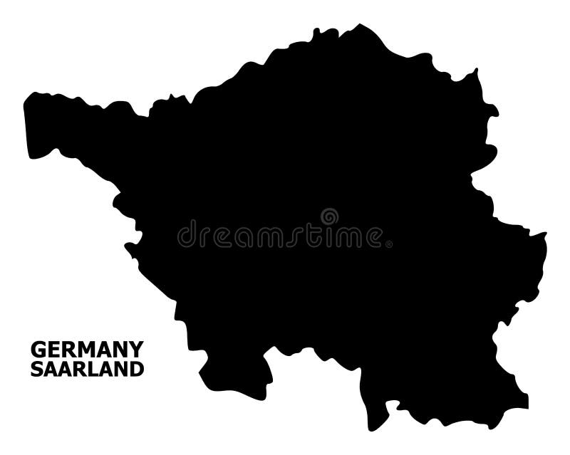 Map Of The State Of Saarland With The Most Important Cities In German ...