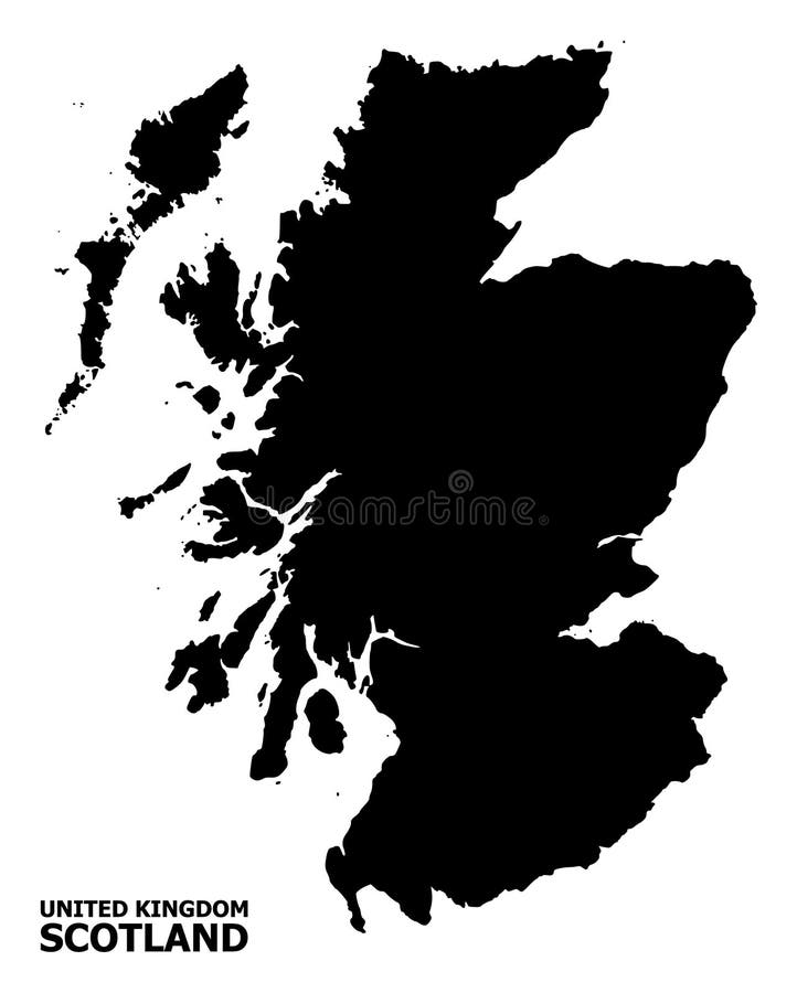 Vector Flat Map of Scotland with Name Stock Vector - Illustration of ...