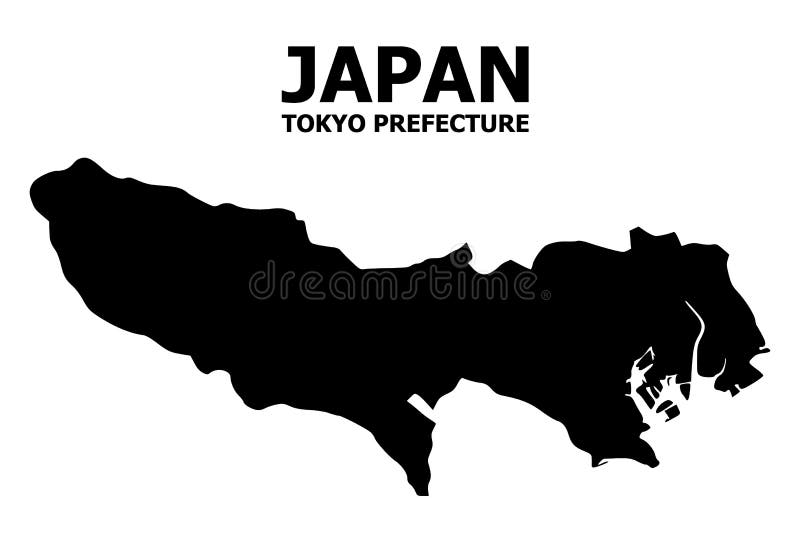 Vector Flat Map of Tokyo Prefecture with Name Stock Vector ...