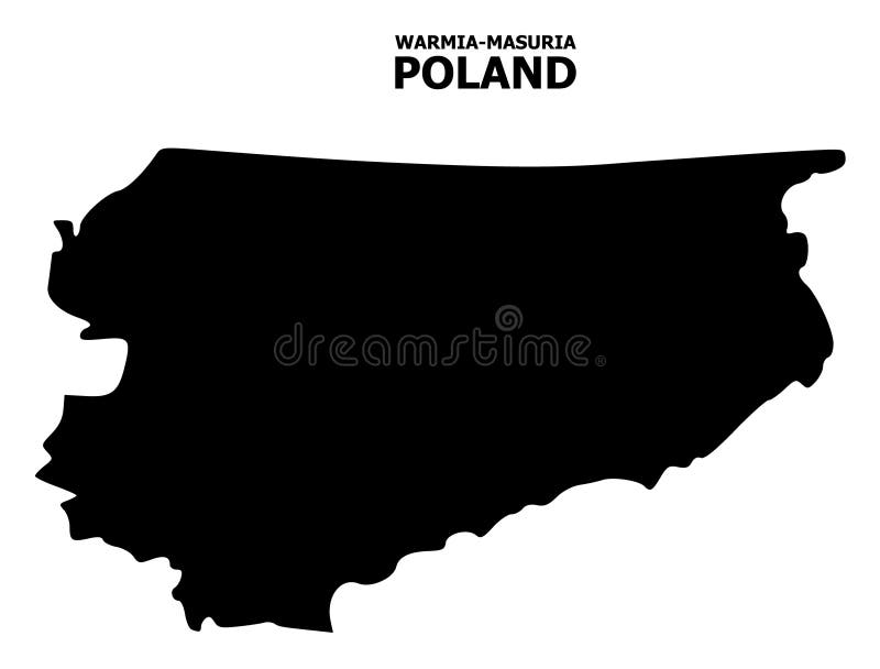 Vector Flat Map of Warmia-Masuria Province with Caption Stock Vector ...