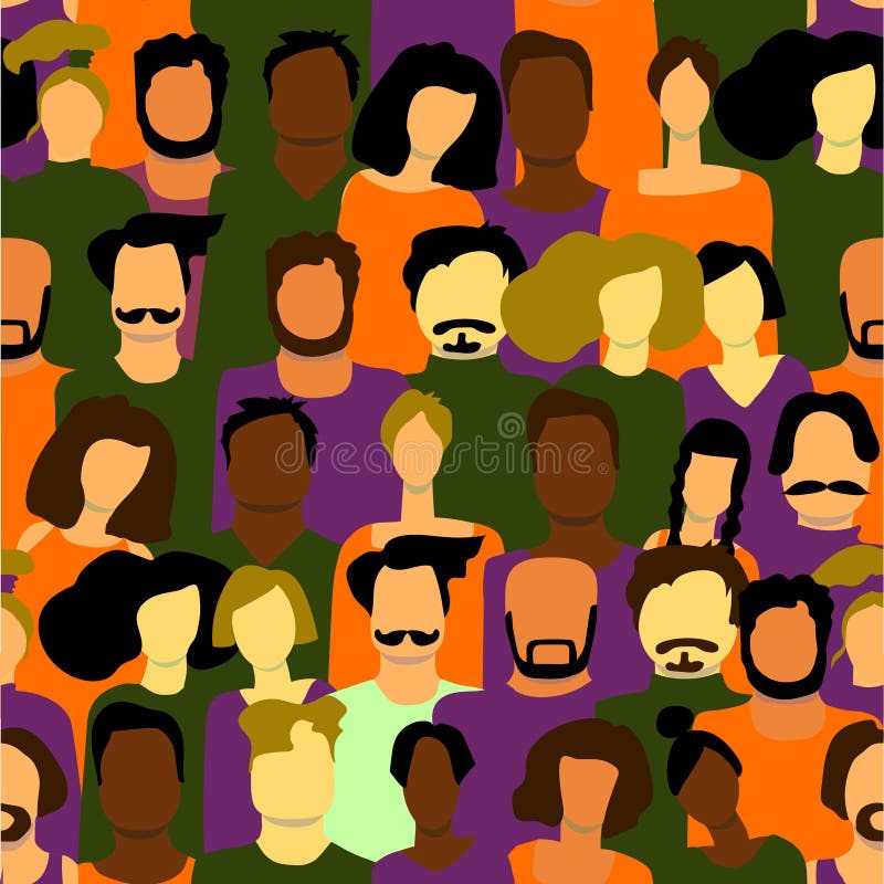 Vector people pattern stock vector. Illustration of happy - 126066334