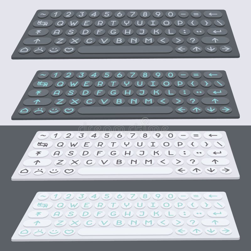 Vector Flat Modern Keyboard, Alphabet Buttons. Material Design Stock ...