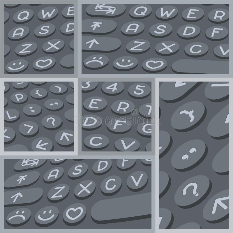 Vector Flat Modern Keyboard, Alphabet Buttons. Material Design Stock ...