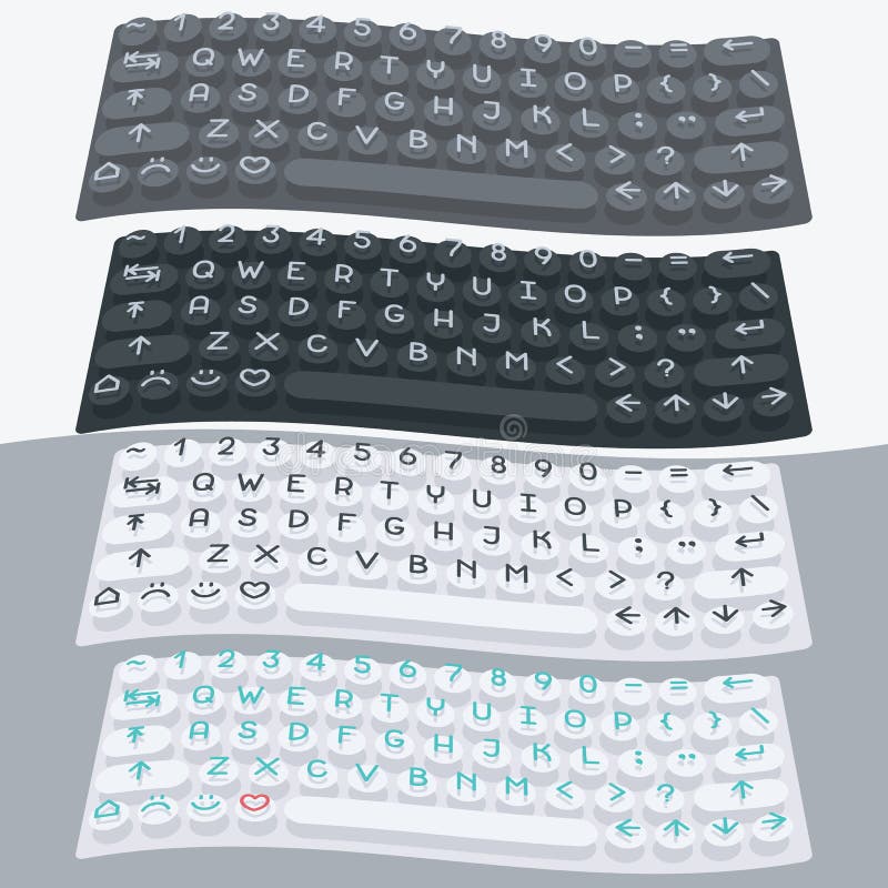 Vector Flat Modern Keyboard, Alphabet Buttons. Material Design Stock ...