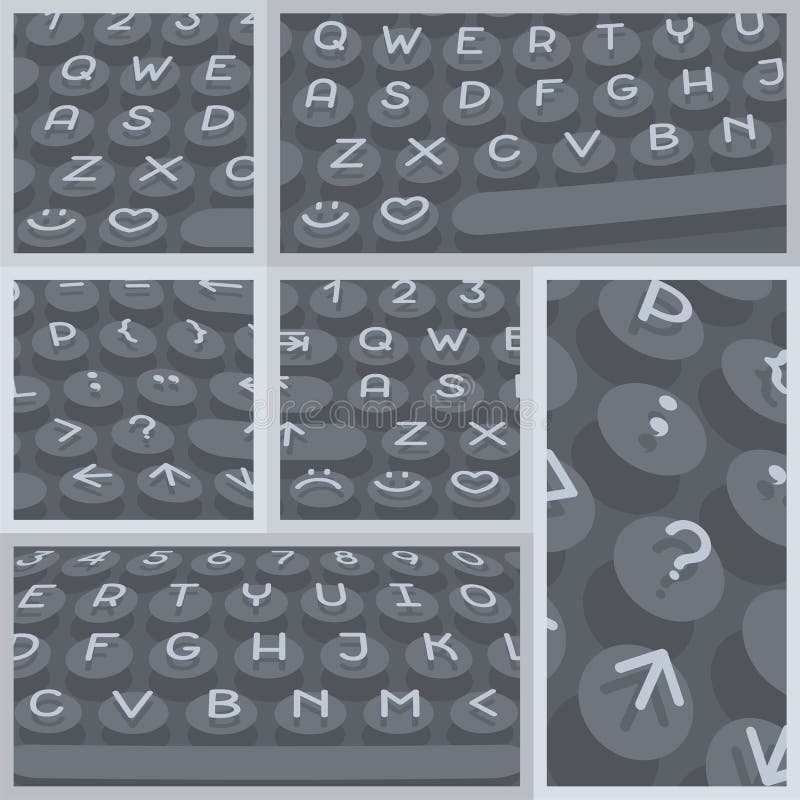 Vector Flat Modern Keyboard, Alphabet Buttons. Material Design Stock ...