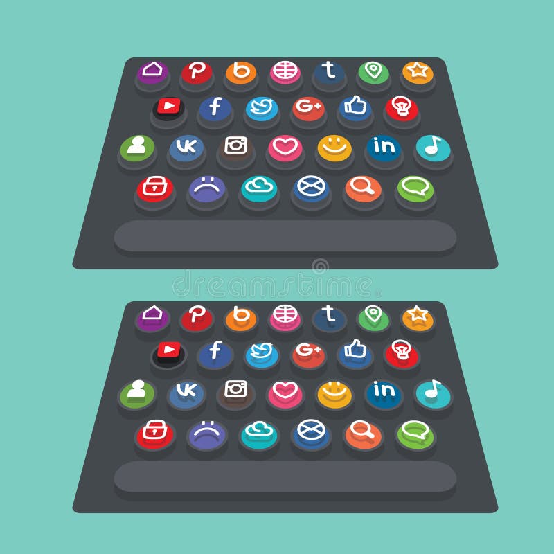 Vector Flat Modern Keyboard, Alphabet Buttons. Material Design Stock ...