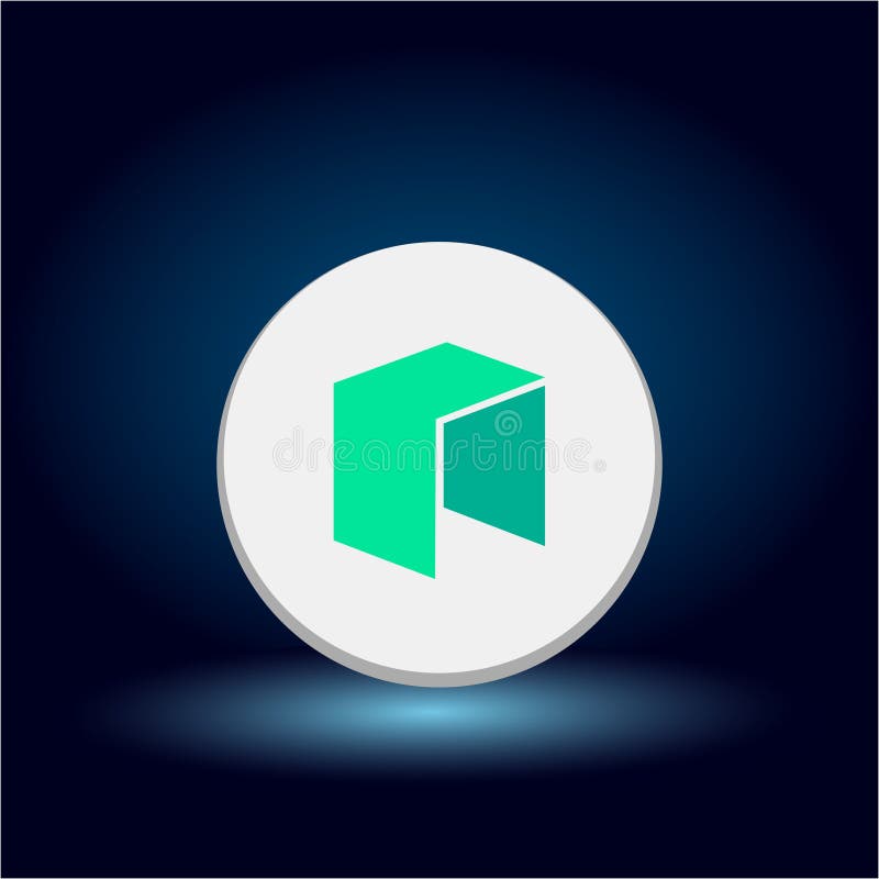 Vector Flat Neo Token Symbol on Blue Background Editorial Photo ...