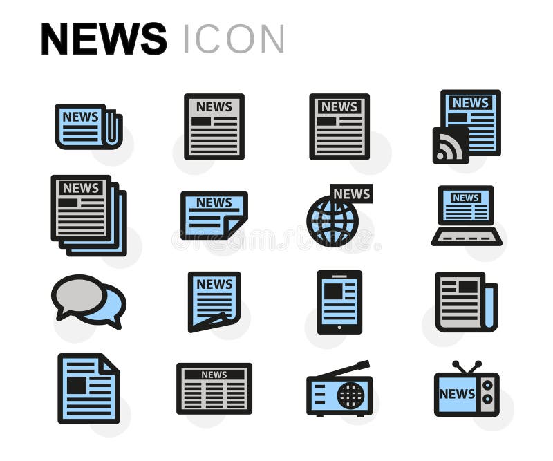 News icons stock vector. Illustration of information - 44560052
