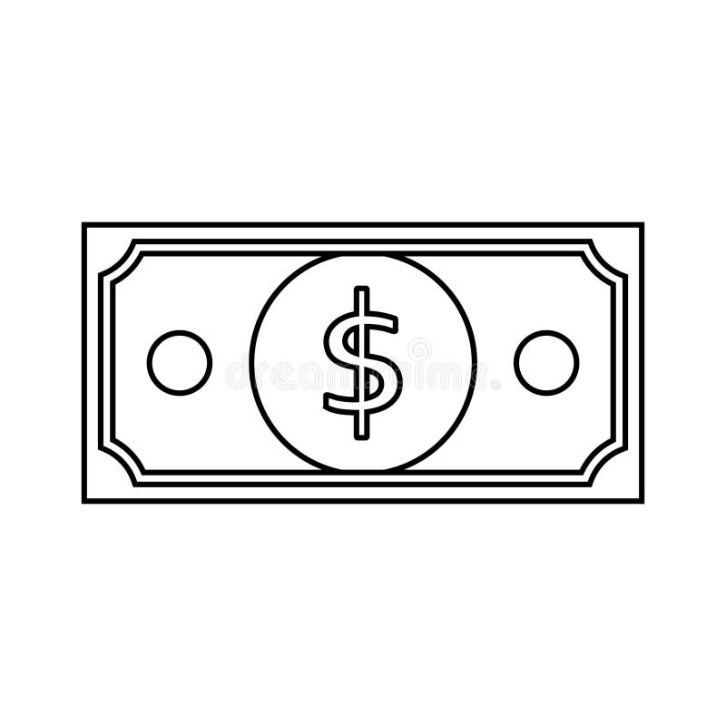 Vector flat outline dollar stock vector. Illustration of economy ...
