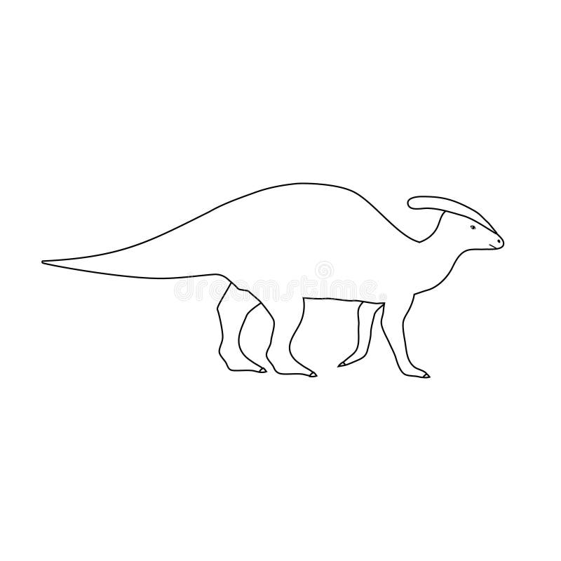 Vector Flat Parasaurolophus Dinosaur Stock Vector - Illustration of ...