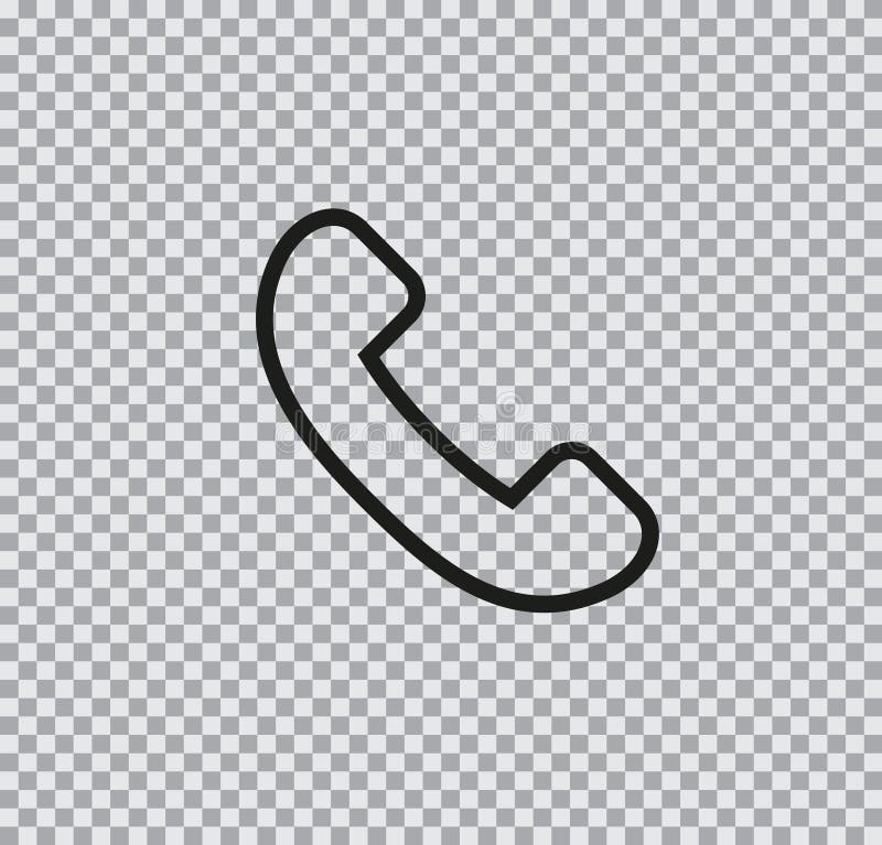 Vector Flat Phone Icon on Transparent Background Stock Vector ...