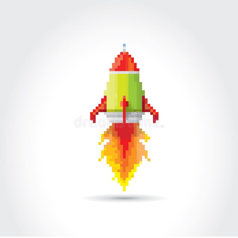 Pixel Art Rocket Stock Illustrations – 781 Pixel Art Rocket Stock ...