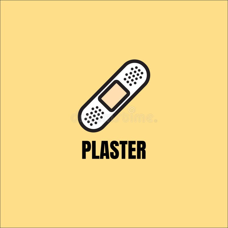 Vector flat Plaster icon. stock vector. Illustration of design - 88623704