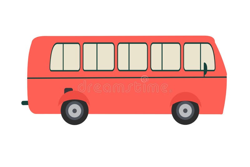 Vector Flat Public Bus Design. City Bus Vector Illustration in Modern ...