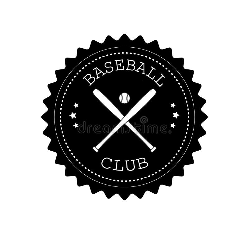 Vector Flat Retro Round Baseball Logo Stock Illustration - Illustration ...