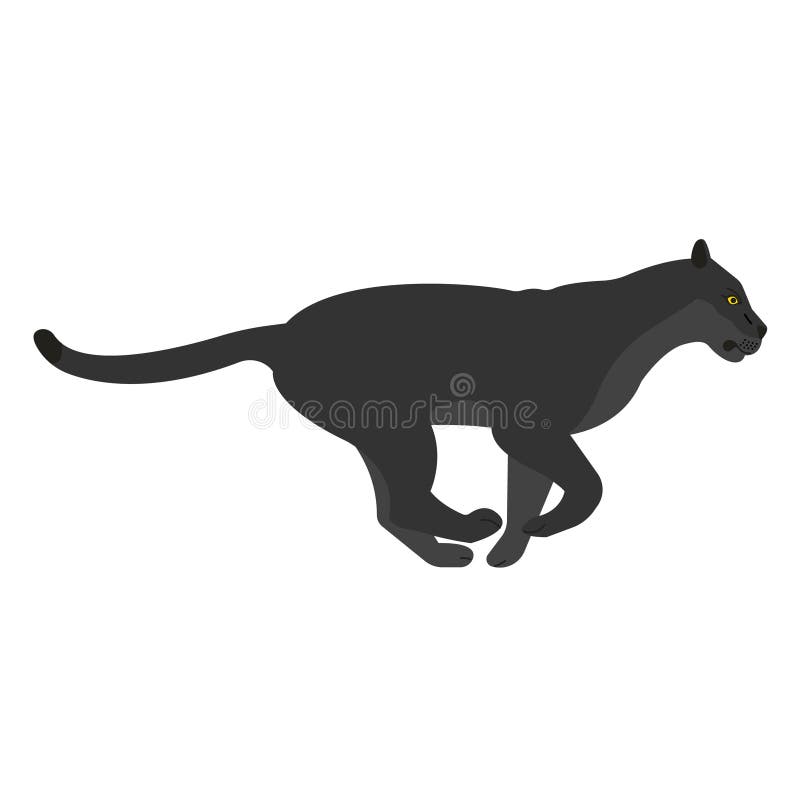 Black Panther Running Stock Illustrations – 570 Black Panther Running ...
