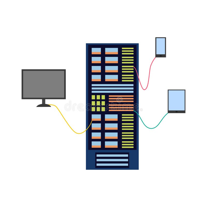 Vector Server Rack Icon Database Storage Design Stock Vector ... Vector Server Rack Icon Database Storage Design Stock Vector ...