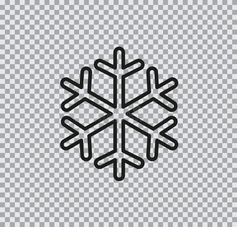 Vector Flat Snowflake Icon on Transparent Background Stock Illustration ...