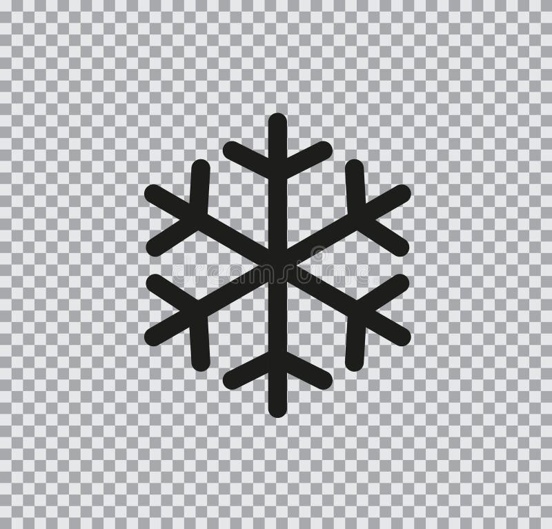 Vector Flat Snowflake Icon on Transparent Background Stock Illustration ...