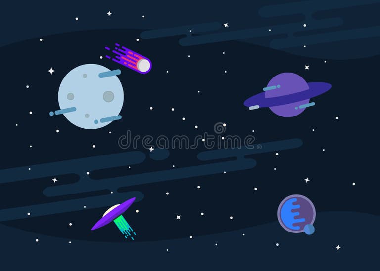 Outer Space Flat Design Stock Illustrations – 7,697 Outer Space Flat ...