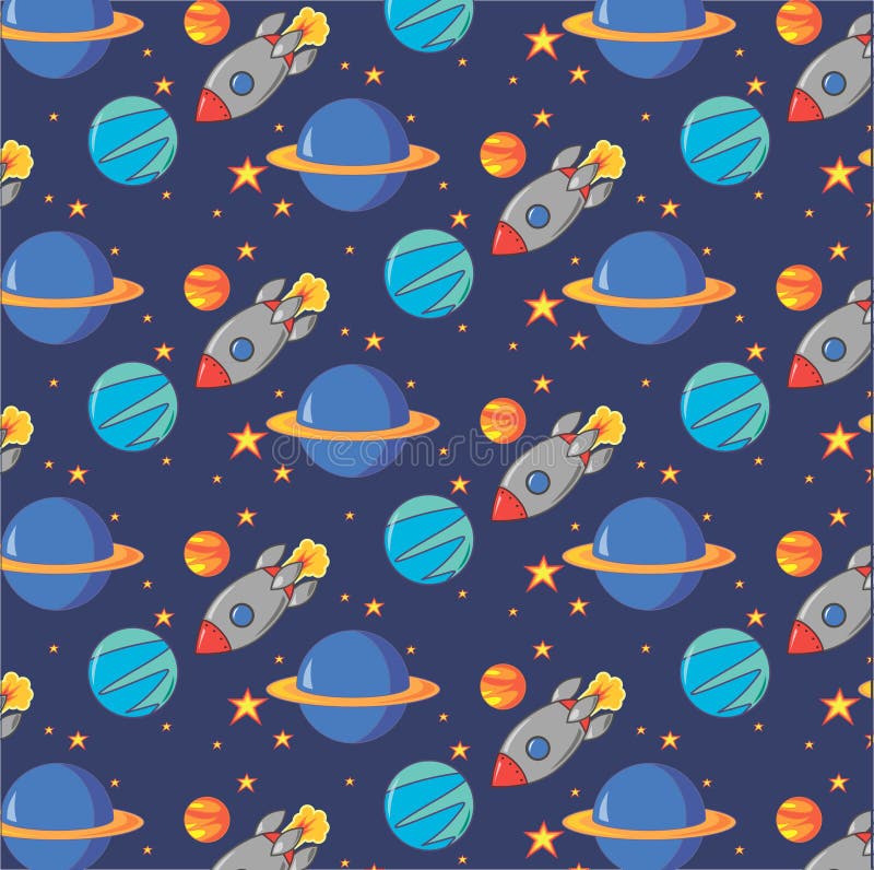 Cute Color Space Template, Drawn Space Cute Simple Children S ...