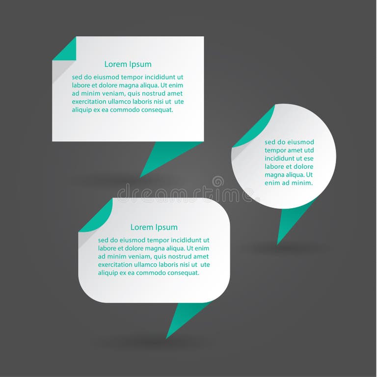 Vector Flat Speech Bubbles. Modern Design Speech Bubbles with Dr Stock ...