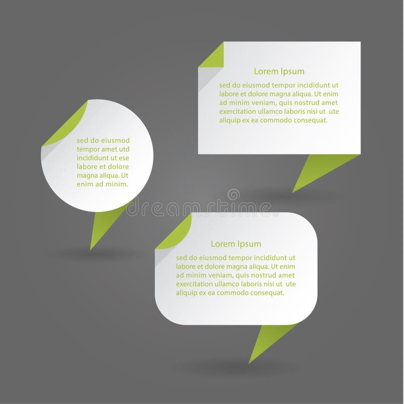 Vector Flat Speech Bubbles. Modern Design Speech Bubbles Stock Vector ...