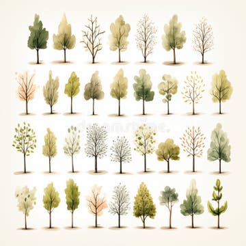 Vector Flat Sprite Sheets of Flowers or Trees Ai-generated Stock ...