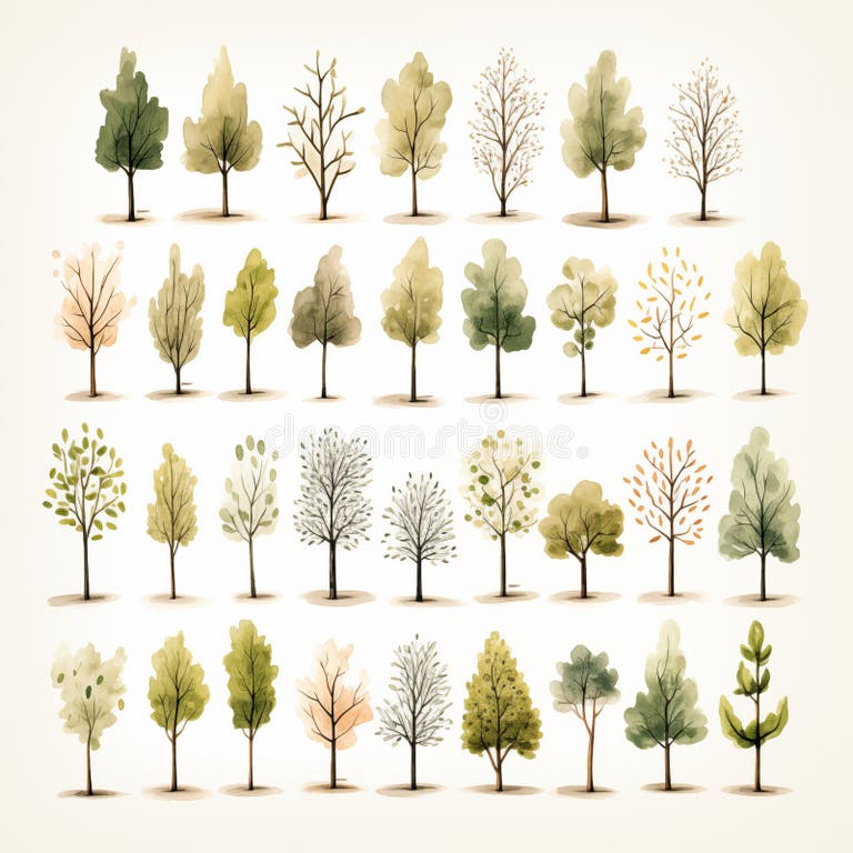Vector Flat Sprite Sheets of Flowers or Trees Ai-generated Stock ...