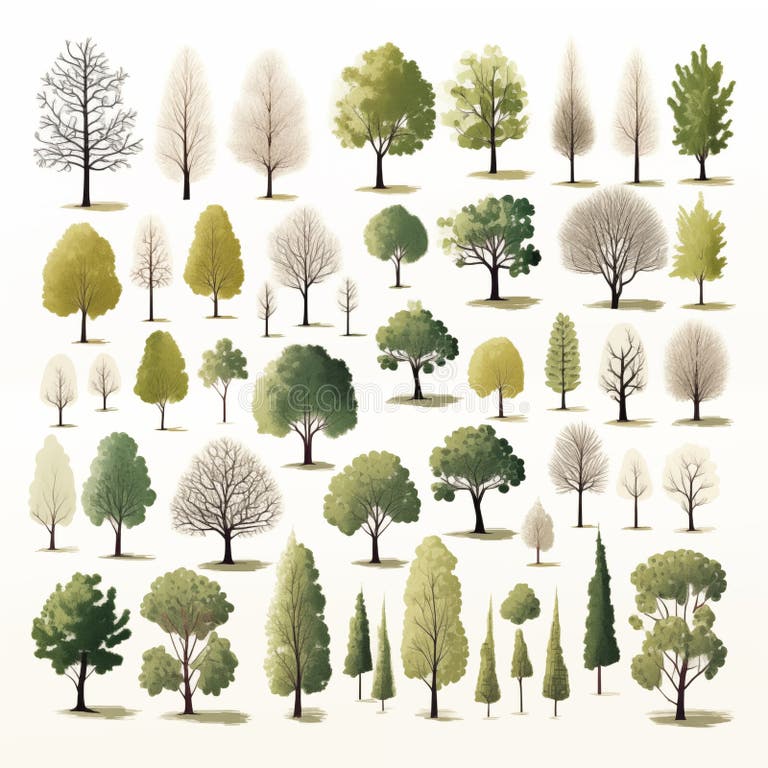 Vector Flat Sprite Sheets of Flowers or Trees Ai-generated Stock ...