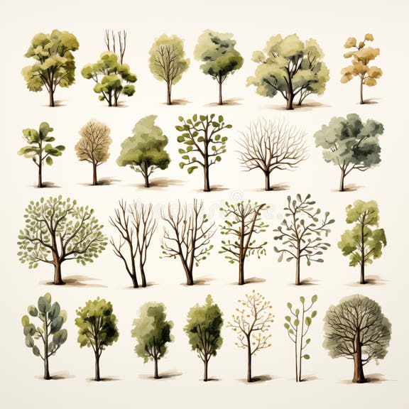 Vector Flat Sprite Sheets of Flowers or Trees Ai-generated Stock ...