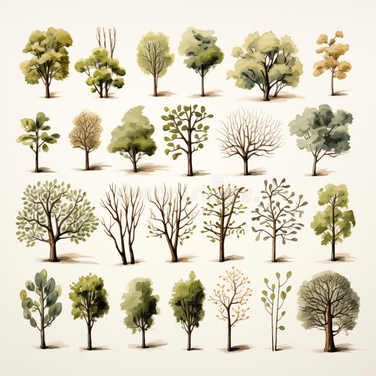Vector Flat Sprite Sheets of Flowers or Trees Ai-generated Stock ...