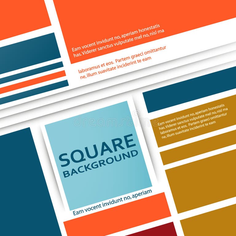 Vector Flat Squares Design Cover Stock Vector - Illustration of cover ...