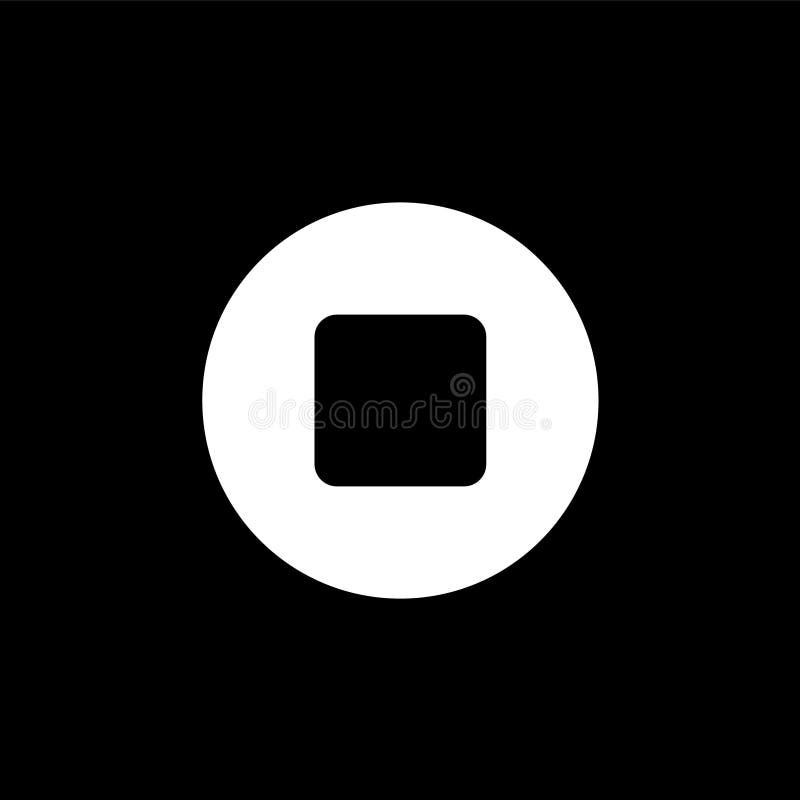 Vector Flat Stop Icon on a White Background Stock Illustration ...