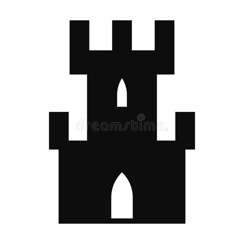 Medieval castle icon stock vector. Illustration of isolated - 225400551