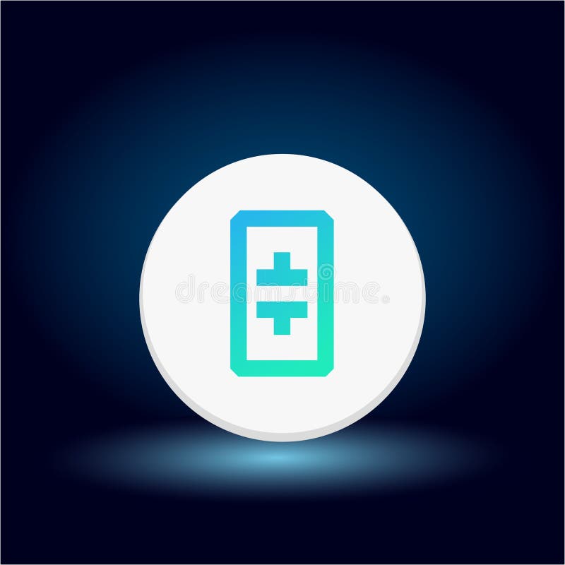 Vector Flat Theta Network THETA Token Symbol on Blue Background ...