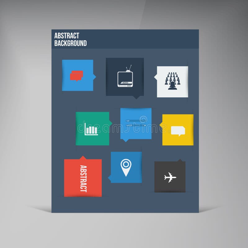 Flat ui icons stock vector. Illustration of play, infographic - 33104690