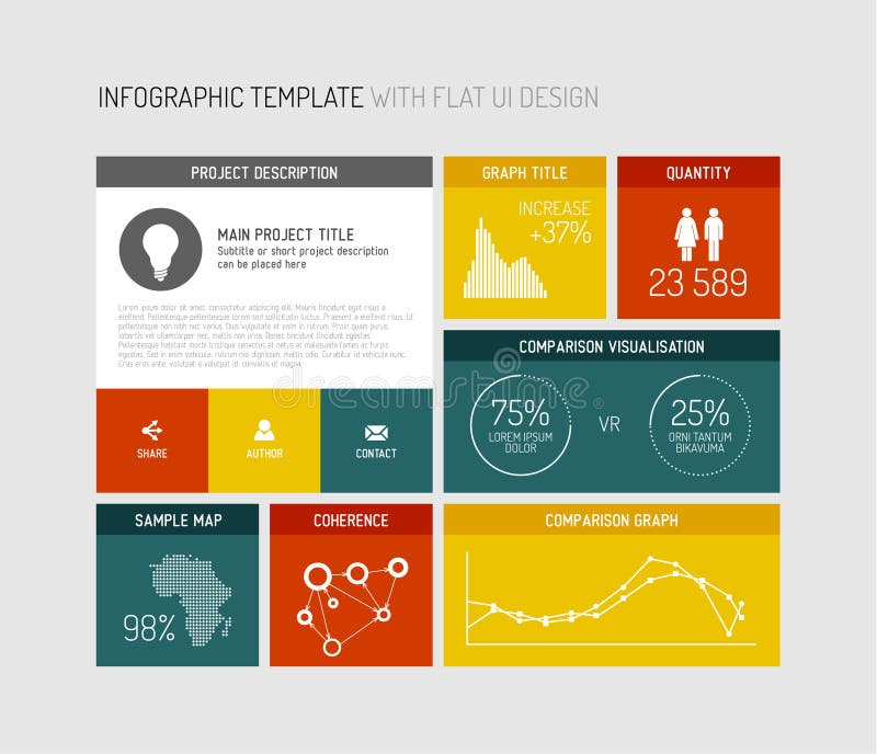 Vector Flat User Interface Infographic Stock Vector - Illustration of ... Vector Flat User Interface Infographic Stock Vector - Illustration of ...
