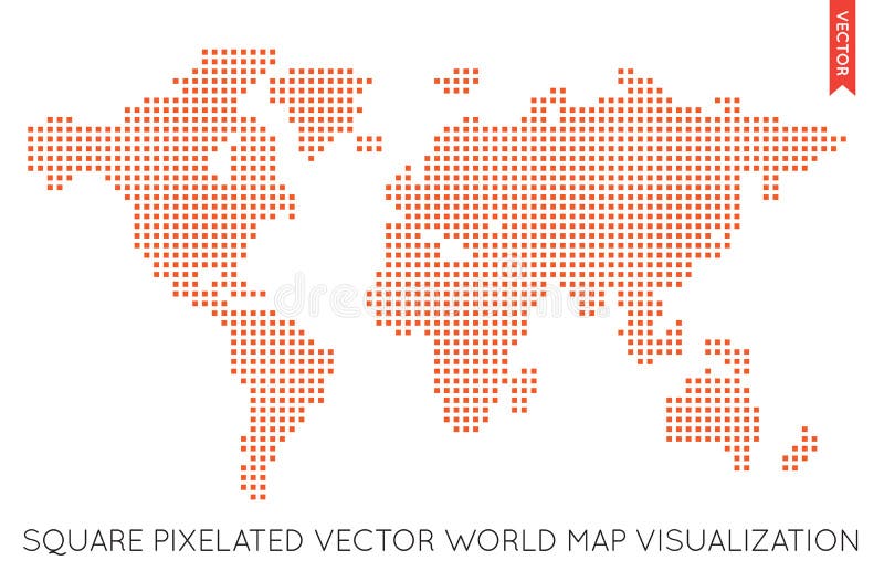 Vector Flat World Map Infographic. Map of the World Stock Vector ...