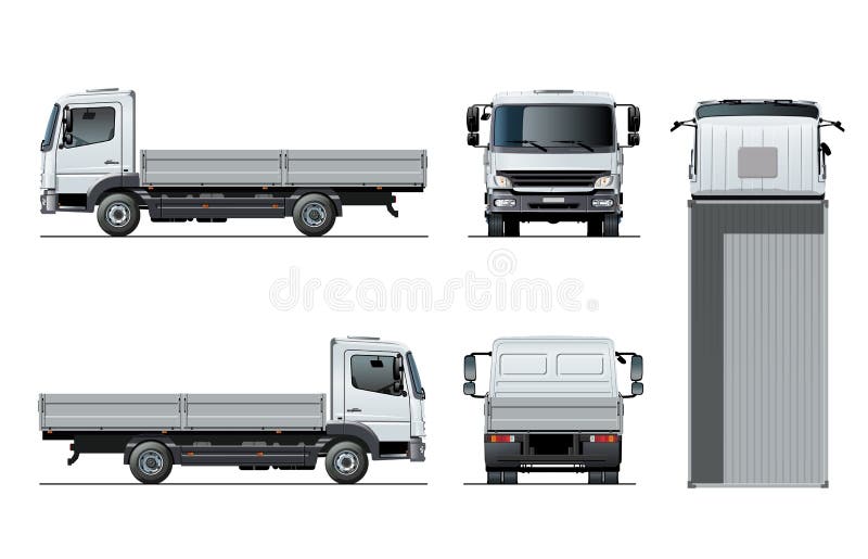 Vector Flatbed Truck Stock Illustrations – 537 Vector Flatbed Truck ...