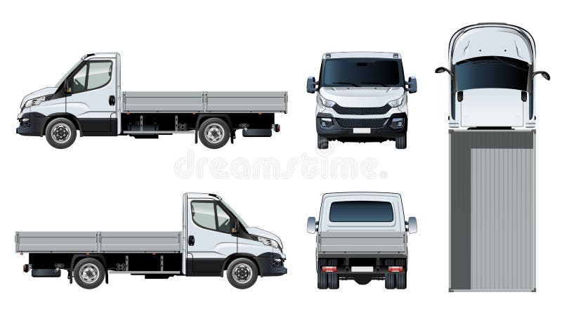 Vector Flatbed Truck Stock Illustrations – 537 Vector Flatbed Truck ...