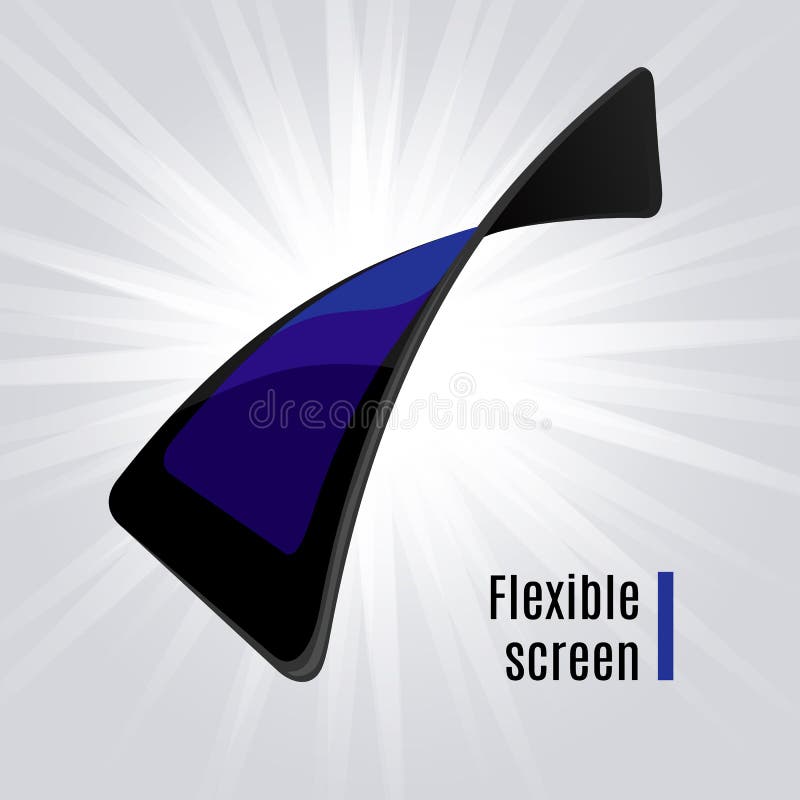 Flexible Screen Element Icon, Outline Style Stock Vector - Illustration ...