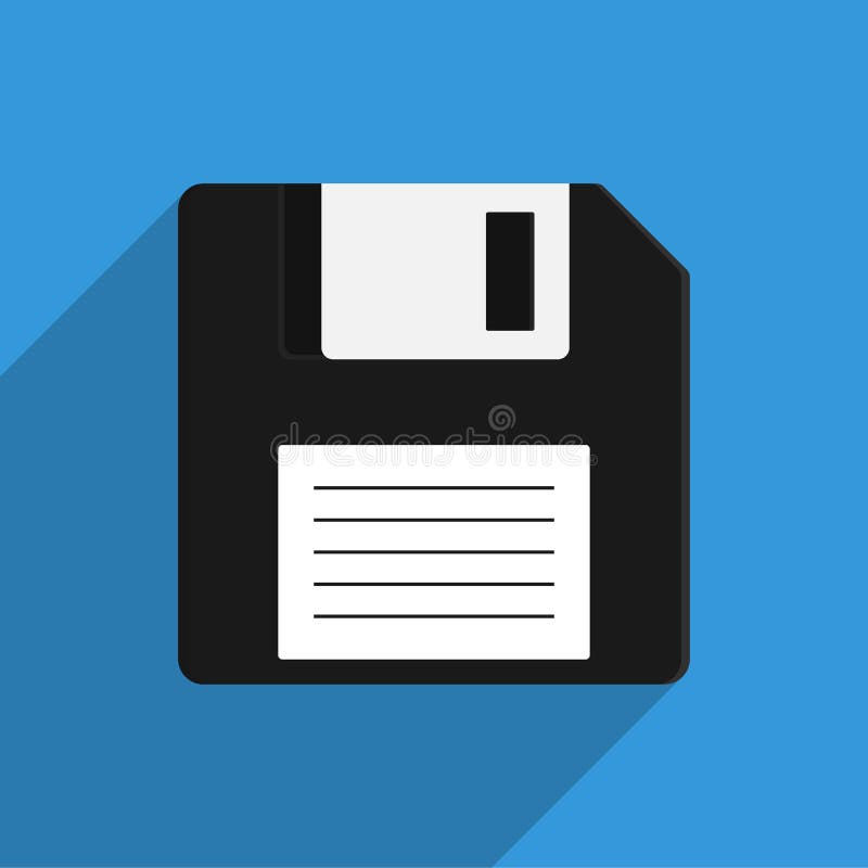 Vector Floppy Disk Illustration Flat Design. Diskette Old Data Media ...