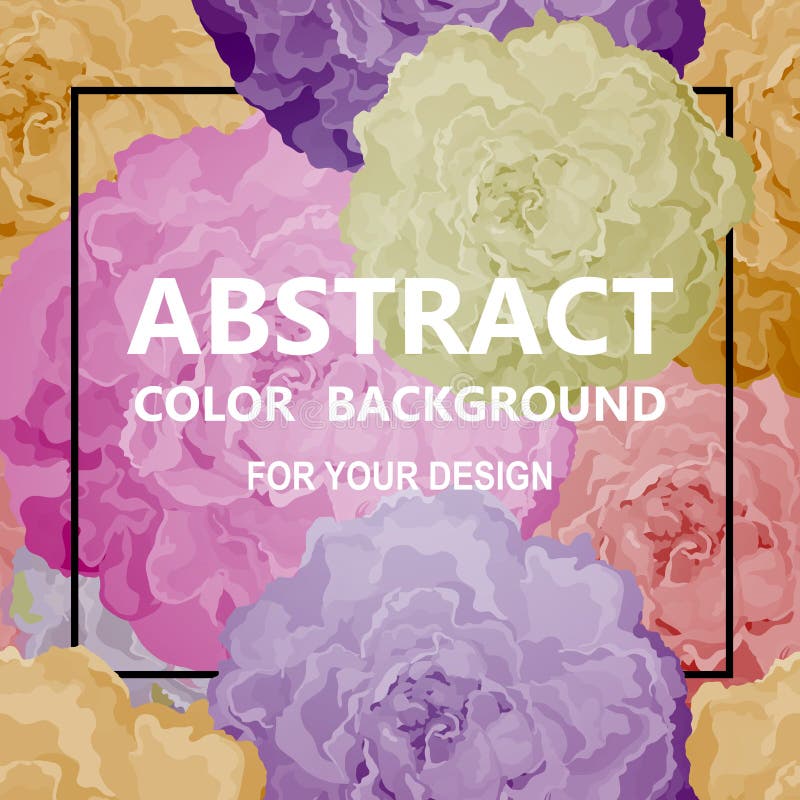 Vector Floral Background or Card with Flowers Stock Vector ...