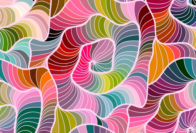 Vector Floral Background of Drawn Lines Stock Vector - Illustration of ...