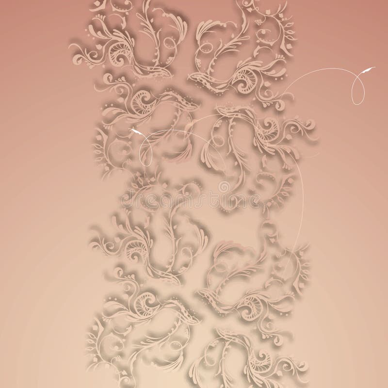 Vector Floral Centered Pattern for Cover Postcard. Stock Vector ...