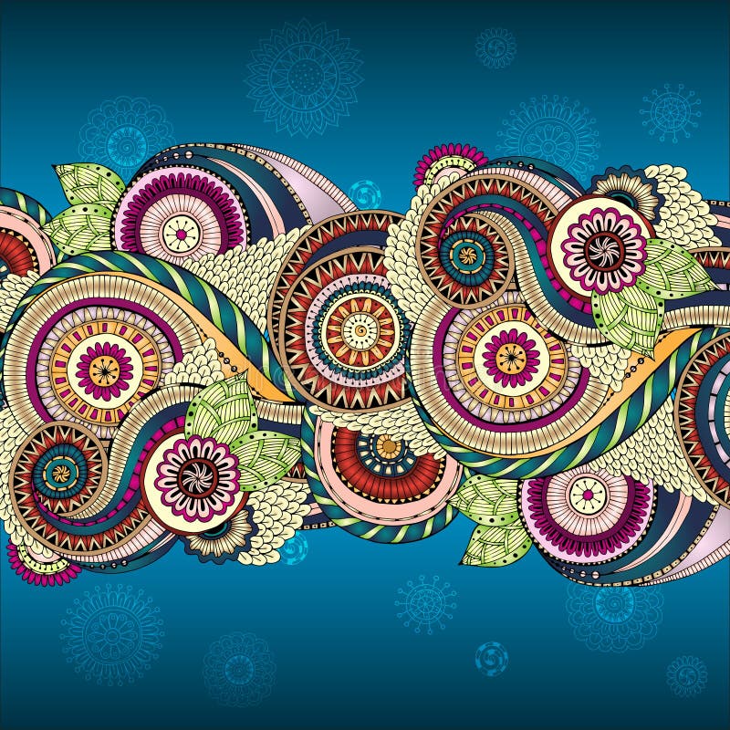 Vector Floral Decorative Background. Stock Vector - Illustration of ...