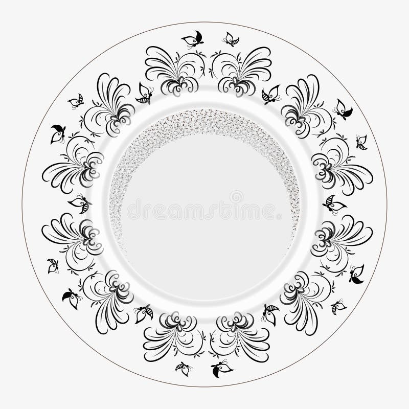 Vector Floral Decorative Pattern in a Circle. Decoration of a Round ...