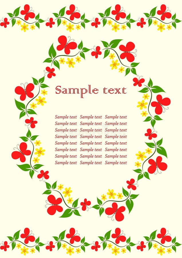 Vector floral border. Set stock vector. Illustration of element - 14676940 Vector floral border. Set stock vector. Illustration of element - 14676940
