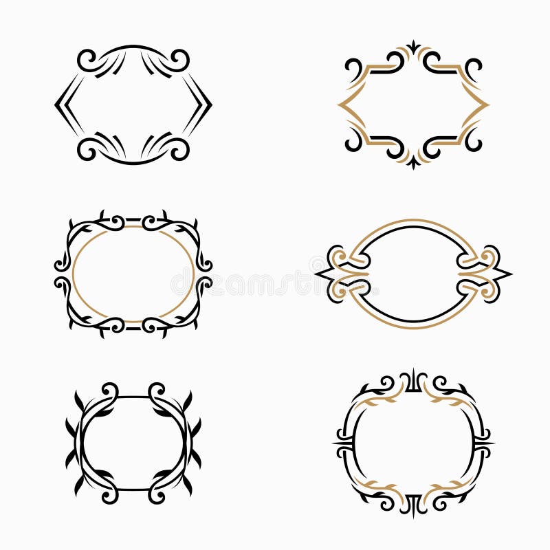 Vector Floral Frames With Copy Space. Stock Vector - Illustration of ...